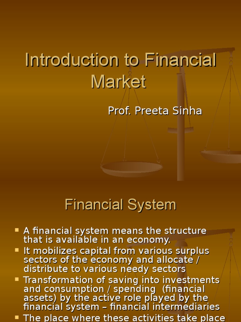 Introduction To Financial Market | PDF | Financial Markets | Foreign ...