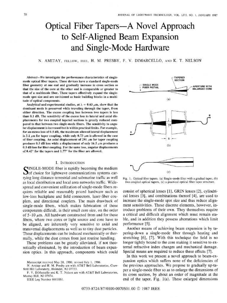 Fiber Beam Expansion | PDF | Optical Fiber | Electrodynamics