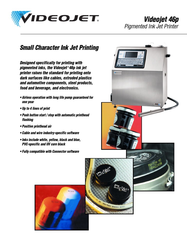 Videojet 46p | PDF | Printer (Computing) | Computer Hardware