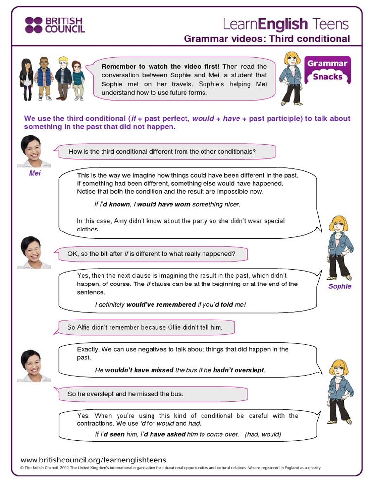 English Grammar: Third Conditional | PDF | Language Arts & Discipline