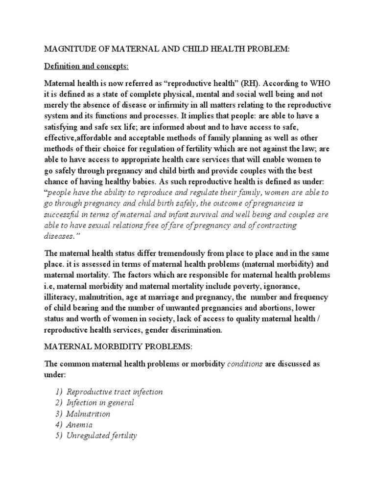 Maternal and Child Health Challenges | PDF | Maternal Death | Childbirth