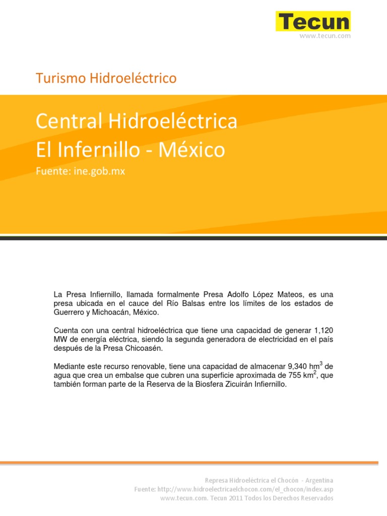 Presa Infiernillo: Capacidad y Generación | PDF | Represa | Agua y política