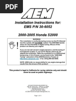 S2000 AEM Pinout | PDF | Throttle | Ignition System