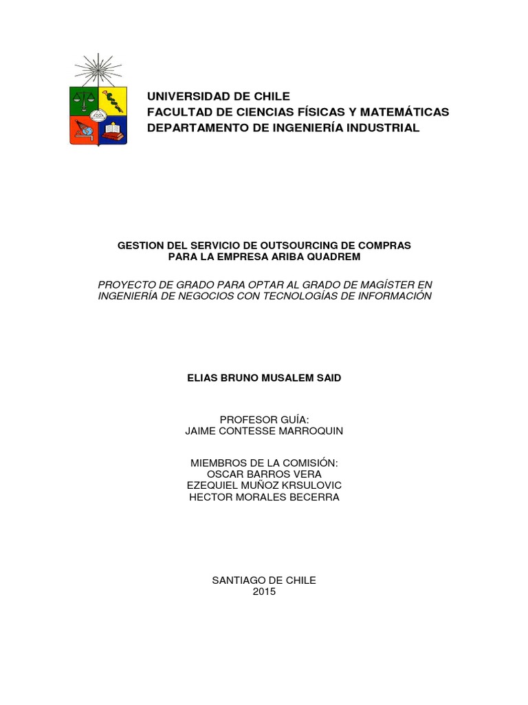 Gestion Del Servicio de Outsourcing de Compras para La Empresa Ariba ...