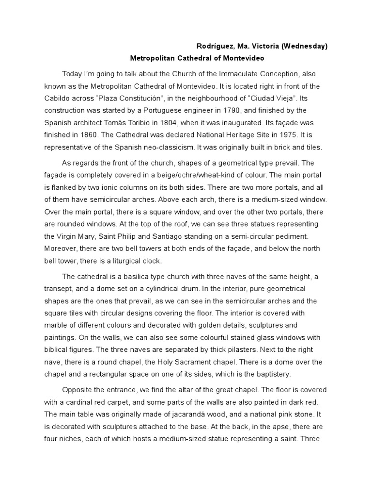 Metropolitan Cathedral of Montevideo | PDF | Architectural Styles ...