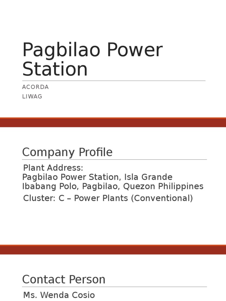 Pagbilao Power Station Guide | PDF | Power Station | Energy Conversion
