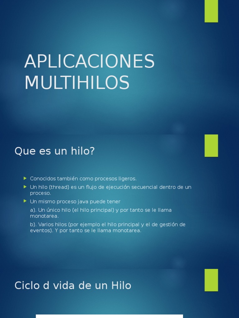 Aplicaciones Multihilos | PDF | Hilo (Computación) | Infraestructura ...