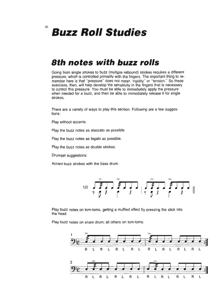 Joe Morello Master Studies - Buzz Section | PDF