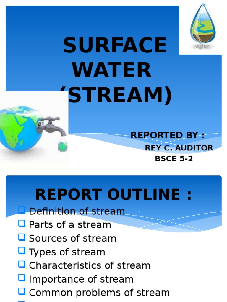 Surface Water (Stream) | PDF | Stream | River
