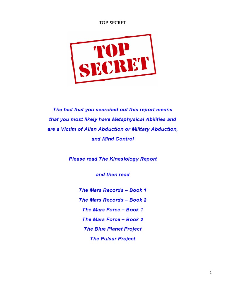 The Mars Force Part 2 | PDF | Alien Abduction | Hypnosis