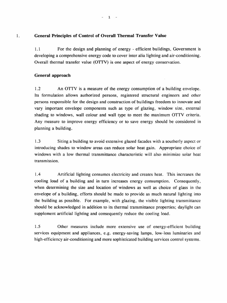 OTTV Calculation | PDF | Lighting | Energy Conservation