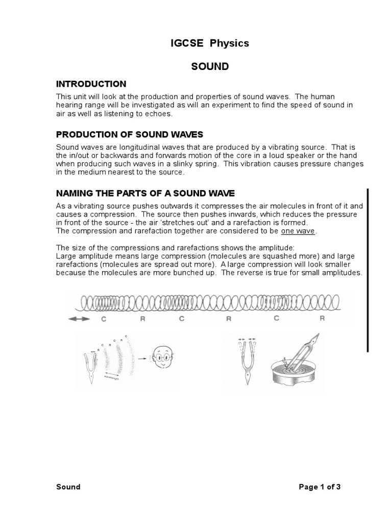 11.3b Sound | PDF | Sound | Waves