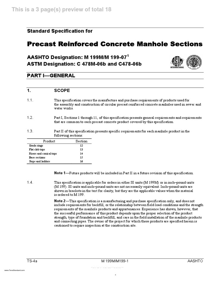 Aashto M 199 | PDF | Concrete | Fly Ash