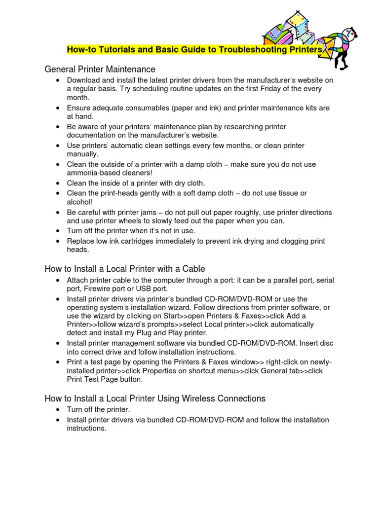 Basic Troubleshoot Guide To Printers | PDF | Printer (Computing ...