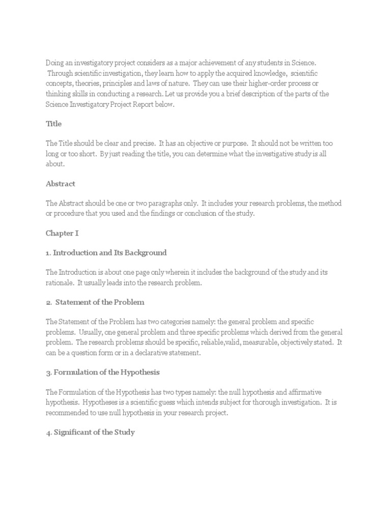 SIP Parts | PDF | Scientific Method | Hypothesis