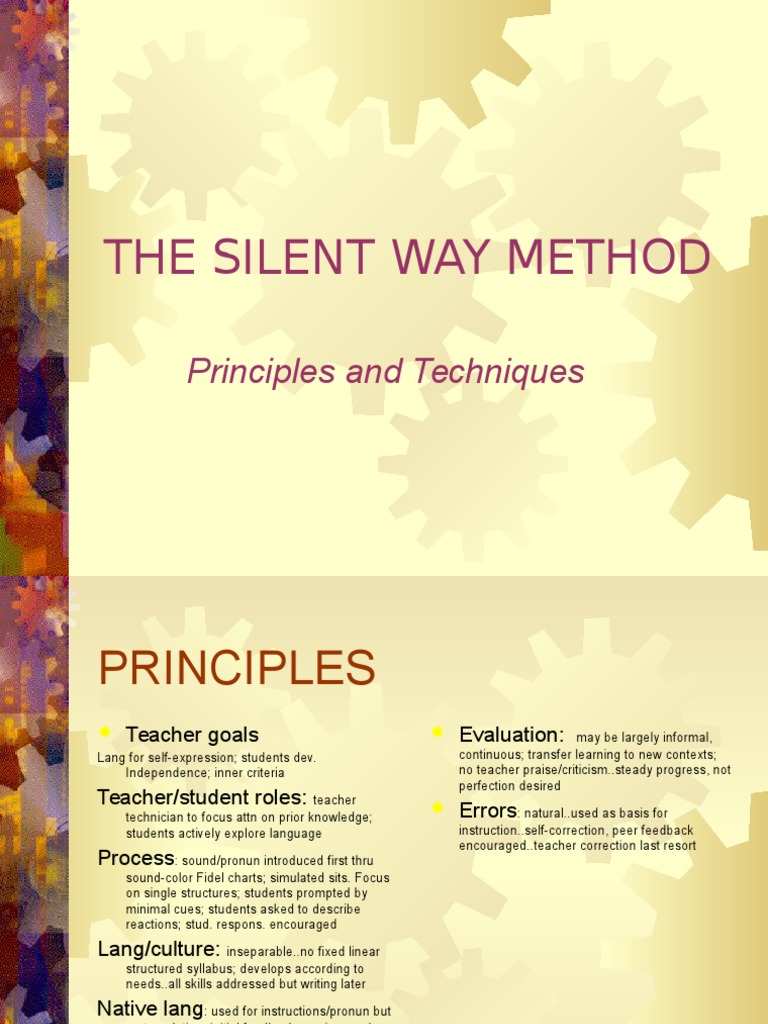 The Silent Way Method: Principles and Techniques | PDF