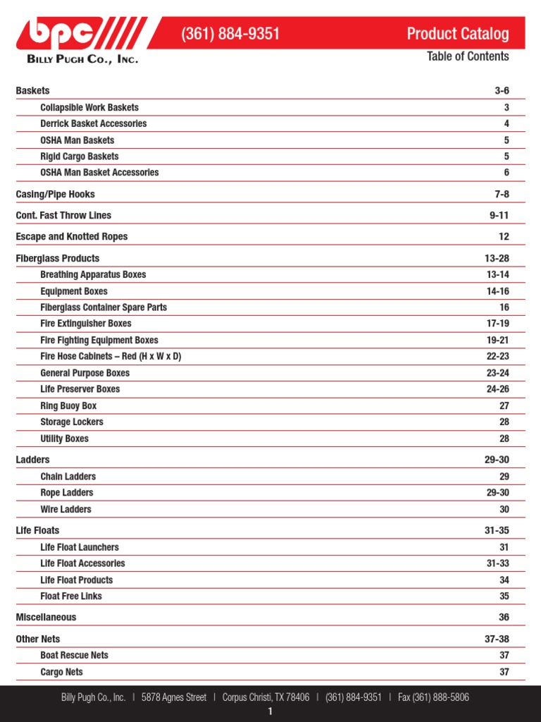 Billy Pugh Complete Catalogue | PDF | Rope | Knot