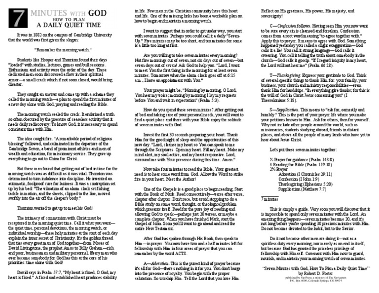 7 Minutes With God | PDF | Confession (Religion) | Prayer