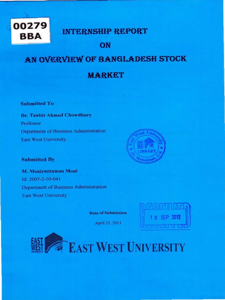 An Overview of Bangladesh Stock MarketMd Moniruzzaman Moni | PDF ...
