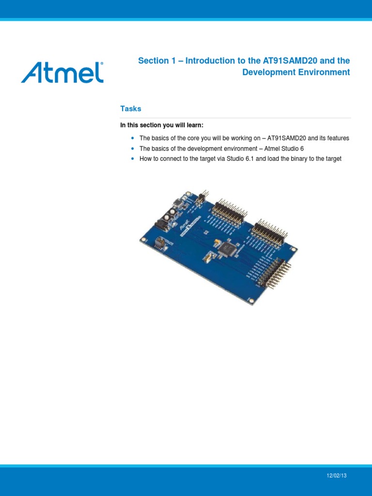 Section 1 - Introduction To The AT91SAMD20 and The Development Environment | PDF ...