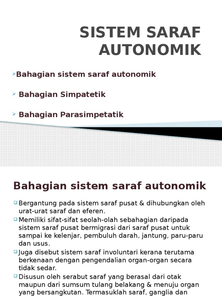 Sistem Saraf Autonomik | PDF