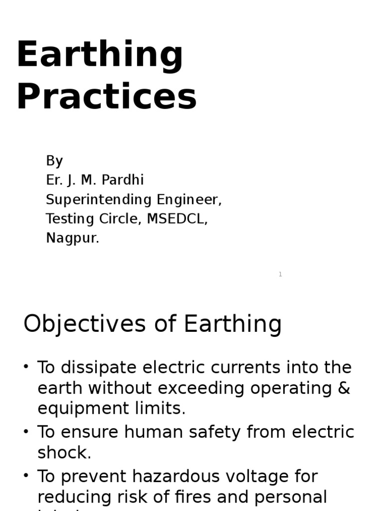 Earthing Practices | PDF | Resistor | Electrical Components