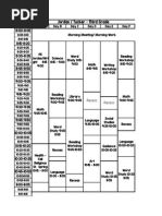 1st Grade Daily Class Schedule | PDF