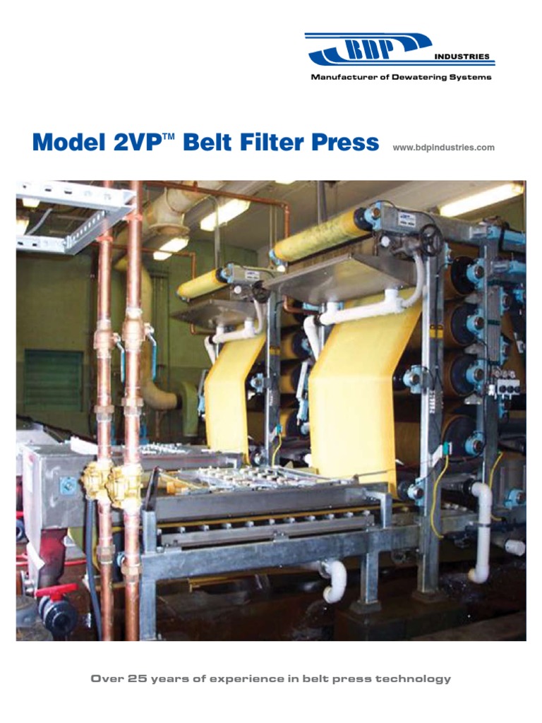 BDP 2 Belt 2VP Belt Press | PDF | Filtration | Industrial Processes