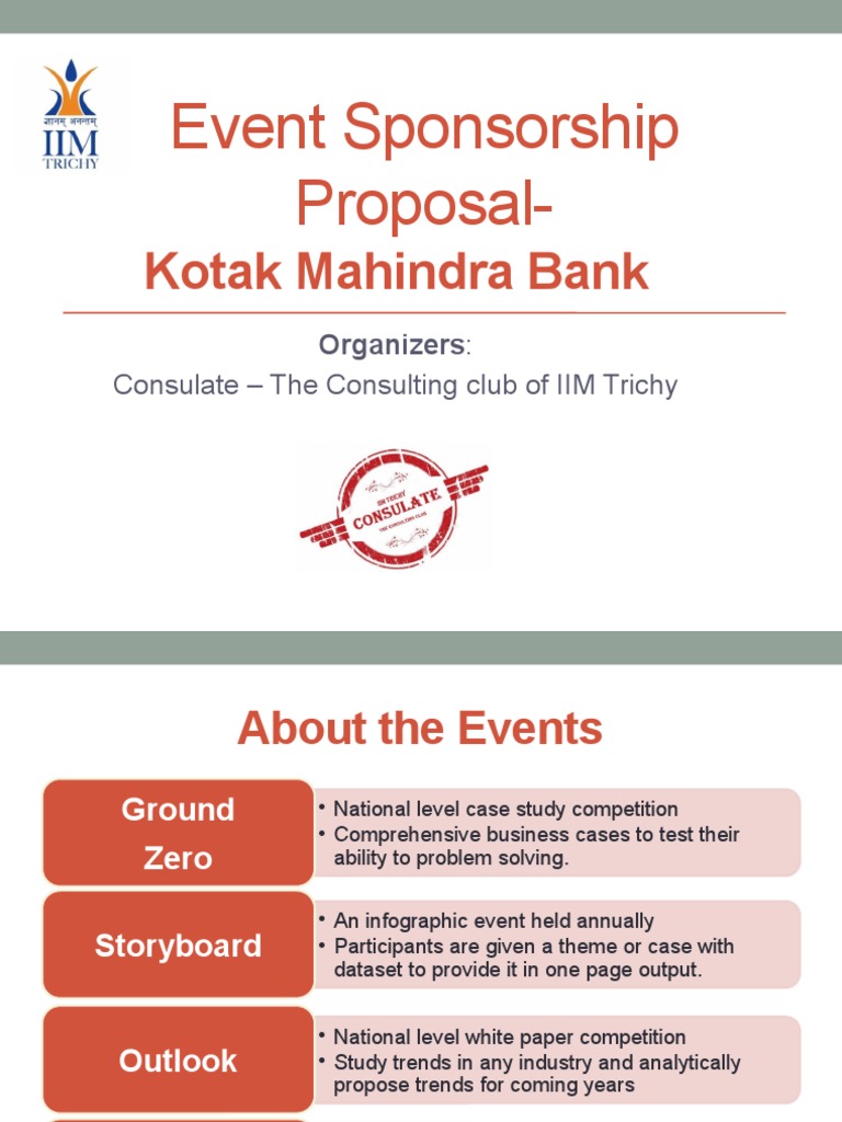 Sponsorship Pitch | Business | Marketing