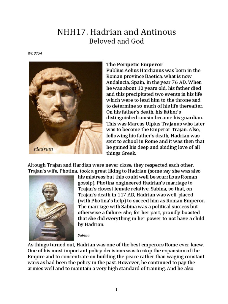 NHH 17 Hadrian and Antinous - Beloved and God | Religion And Belief ...