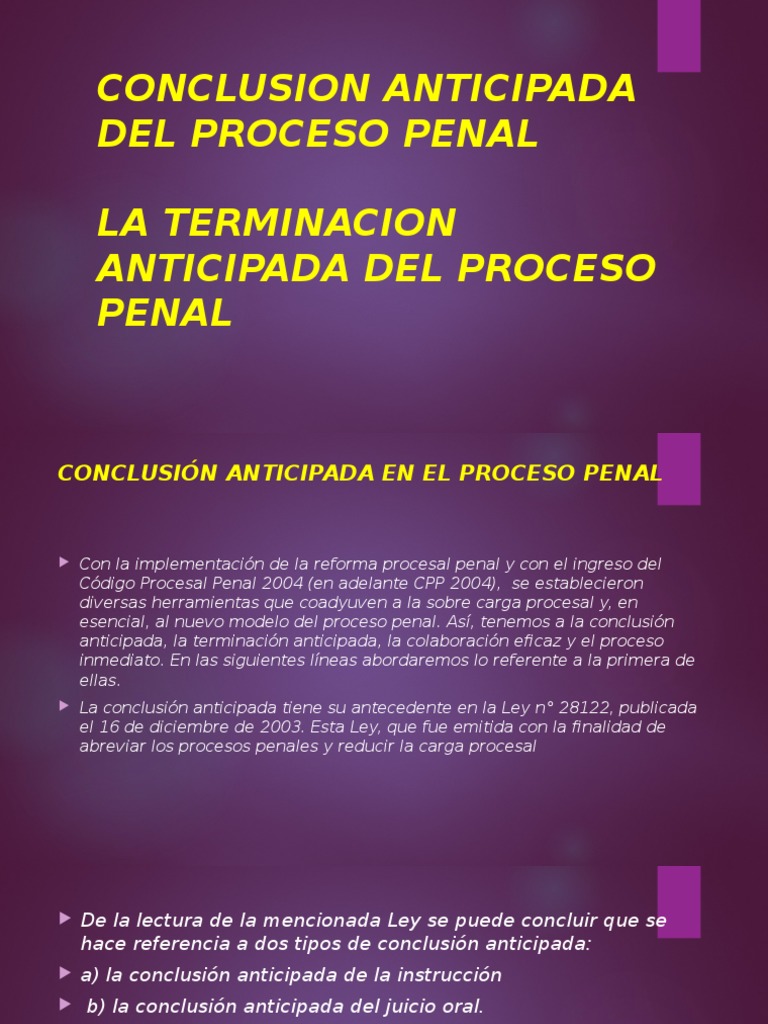 Conclusion Anticipada Del Proceso Penal (1) .Pptx11111111111111111 ...
