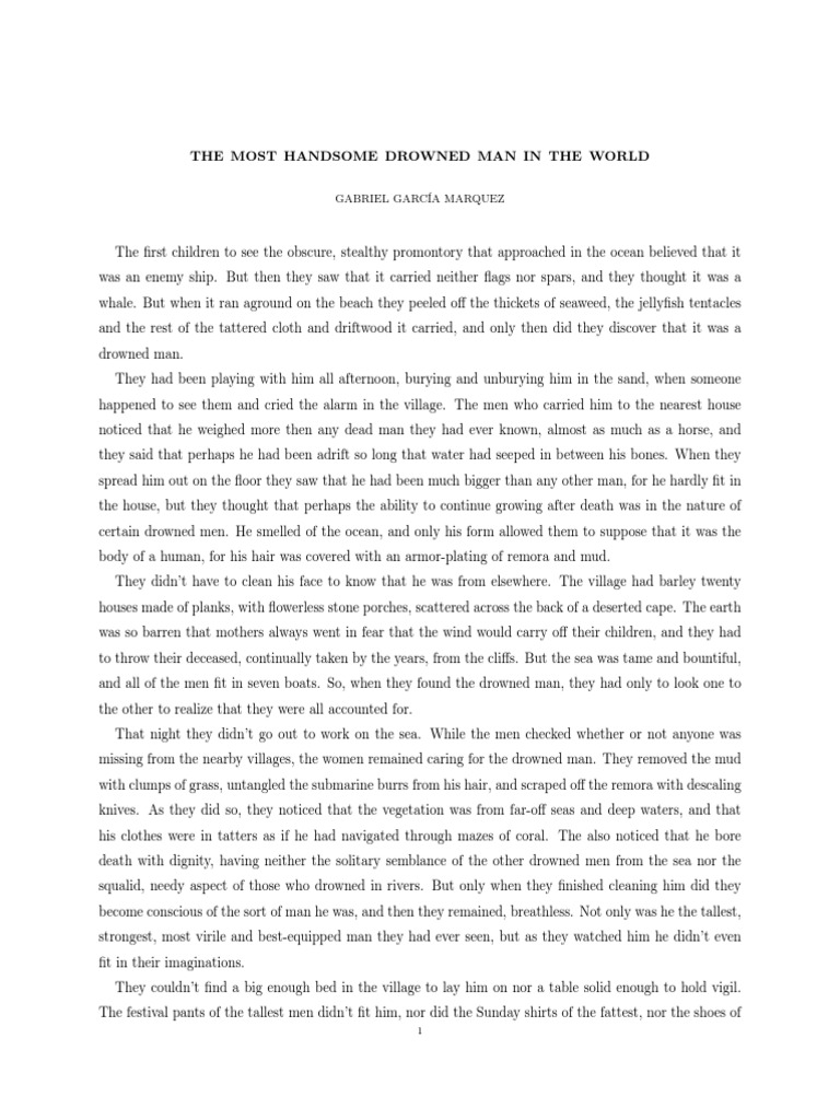 The Most Handsome Drowned Man | PDF | Nature