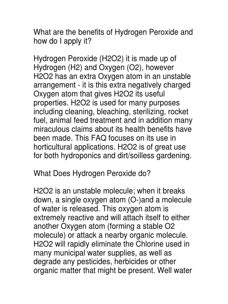 The Benefits of Hydrogen Peroxide for Preventing Root Rot and ...