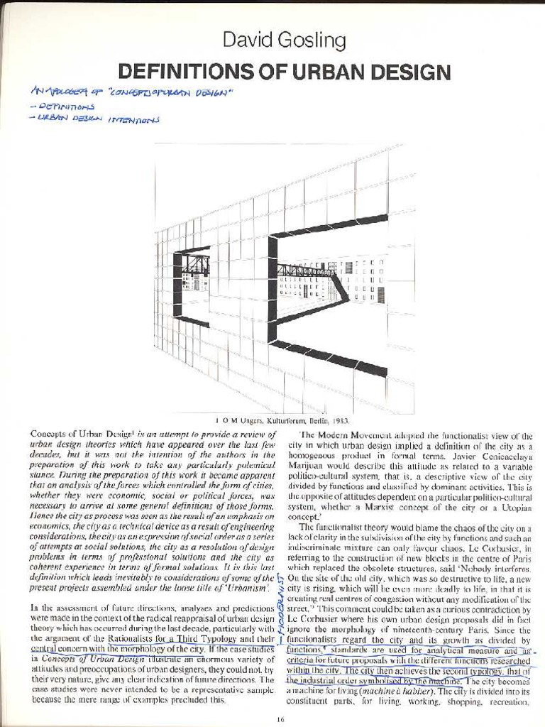 Definitions of Urban Design | PDF