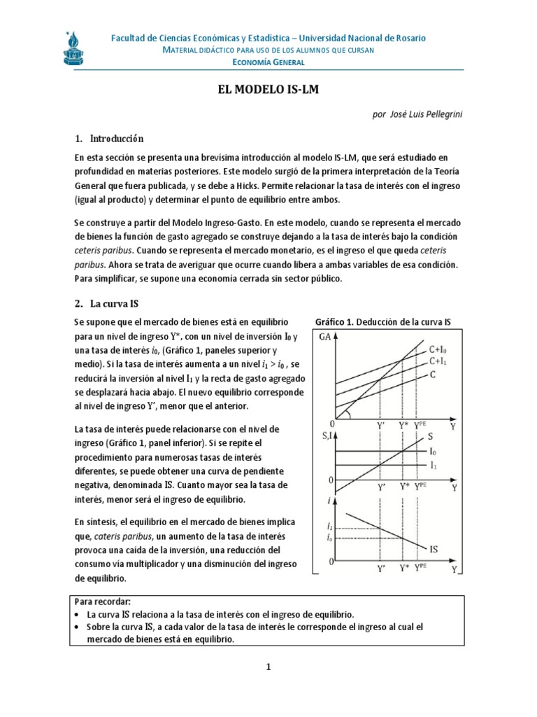 Modelo is LM | Macroeconómica | Ciencias económicas