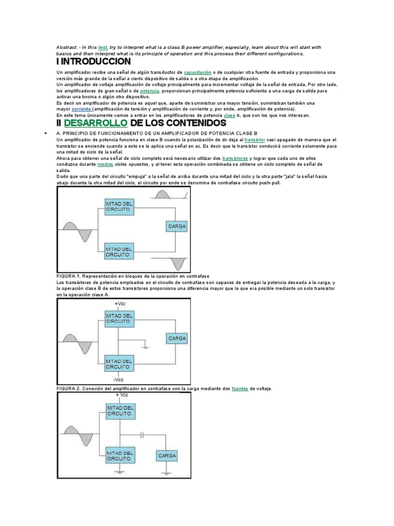 Push Pull | PDF | Transistor | Amplificador