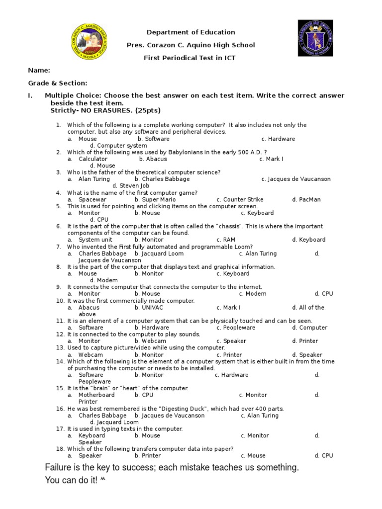 Pt Tle 9 Q1 Periodical Test First Periodical Test In - vrogue.co Pt Tle 9 Q1 Periodical Test First Periodical Test In - vrogue.co