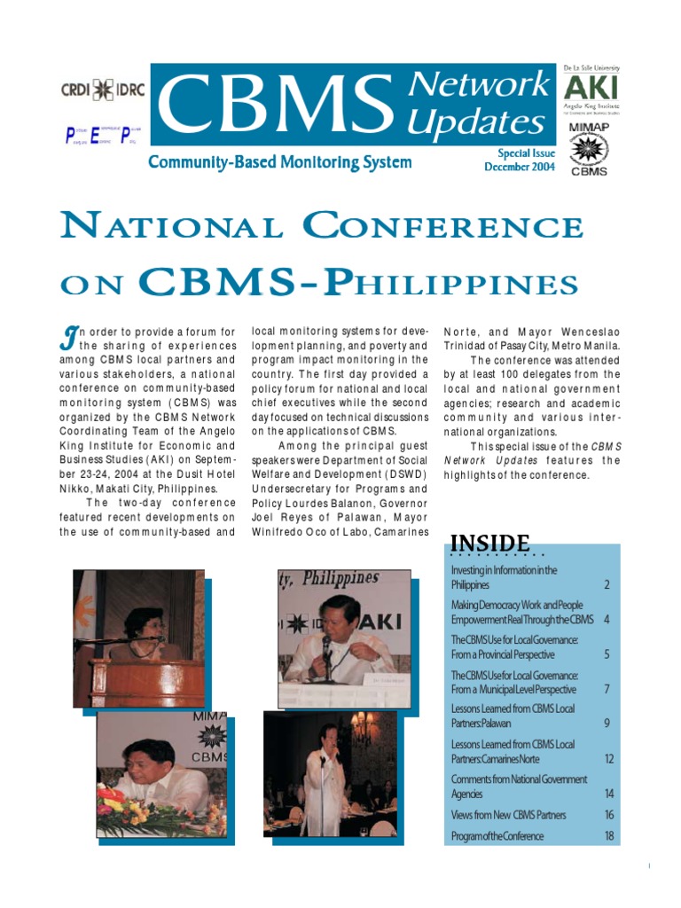 CBMS PDF | Download Free PDF | Governance | Poverty