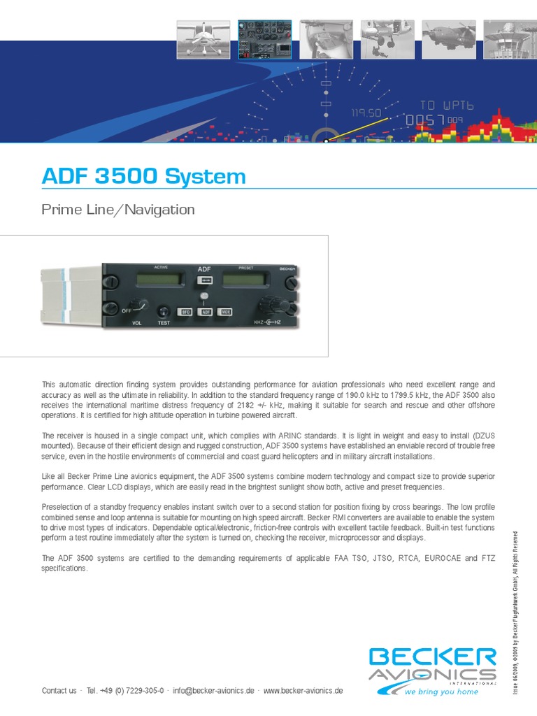 Datasheet ADF-3502 PrimeLine Navigation 05juni09 | PDF | Electrical ...
