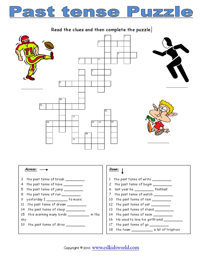 Past Tense Puzzle Worksheet | PDF