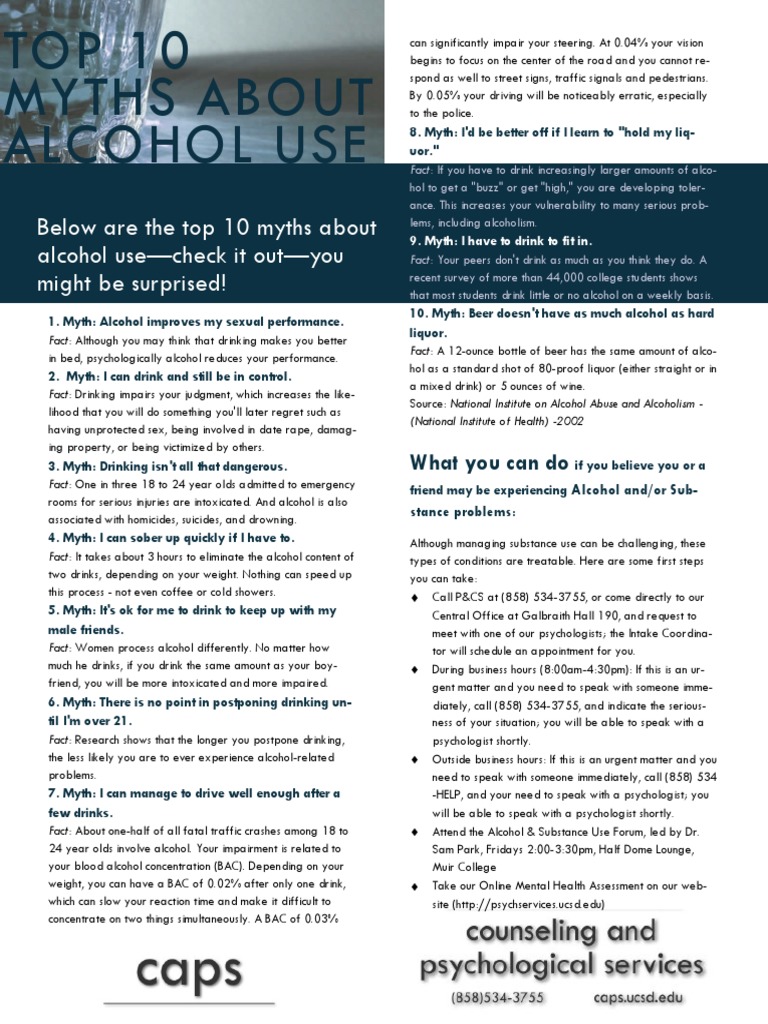 Below Are The Top 10 Myths About Alcohol Use-Check It Out-You Might Be ...