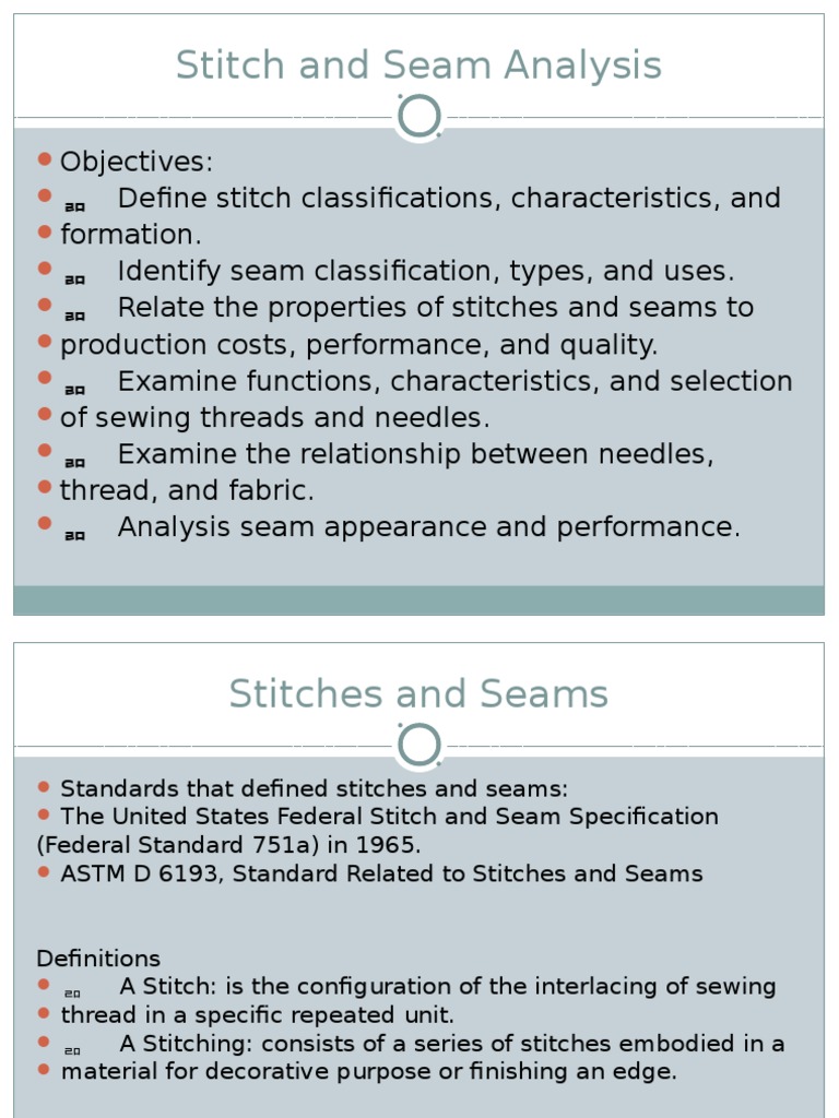 Seam Types | PDF | Seam (Sewing) | Sewing