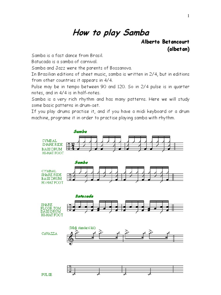 6595050 How to Play Samba