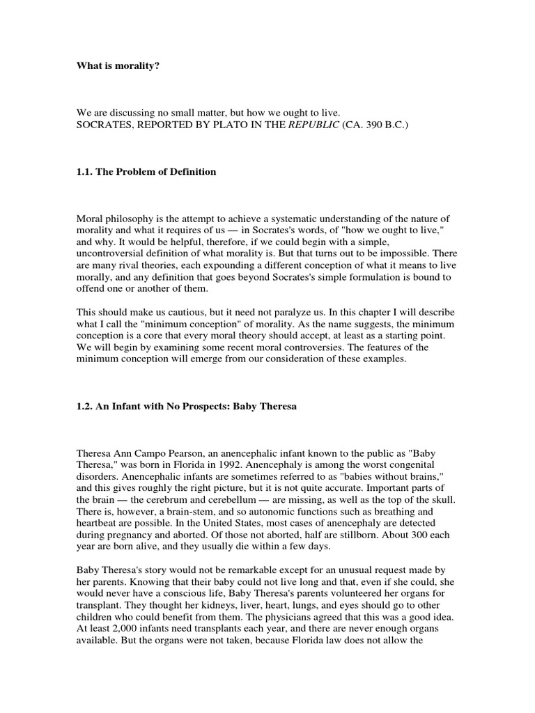 What Is Morality | PDF | Reason | Autonomy