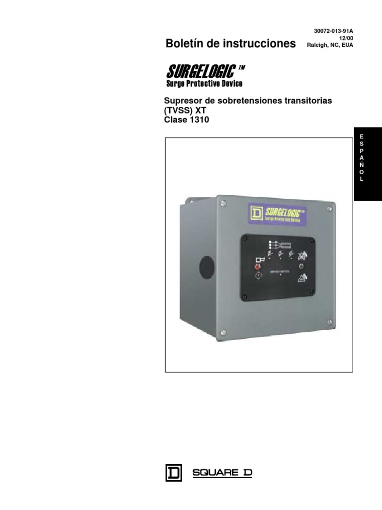 Supresor Transientes Square D Español | PDF | Transformador ...