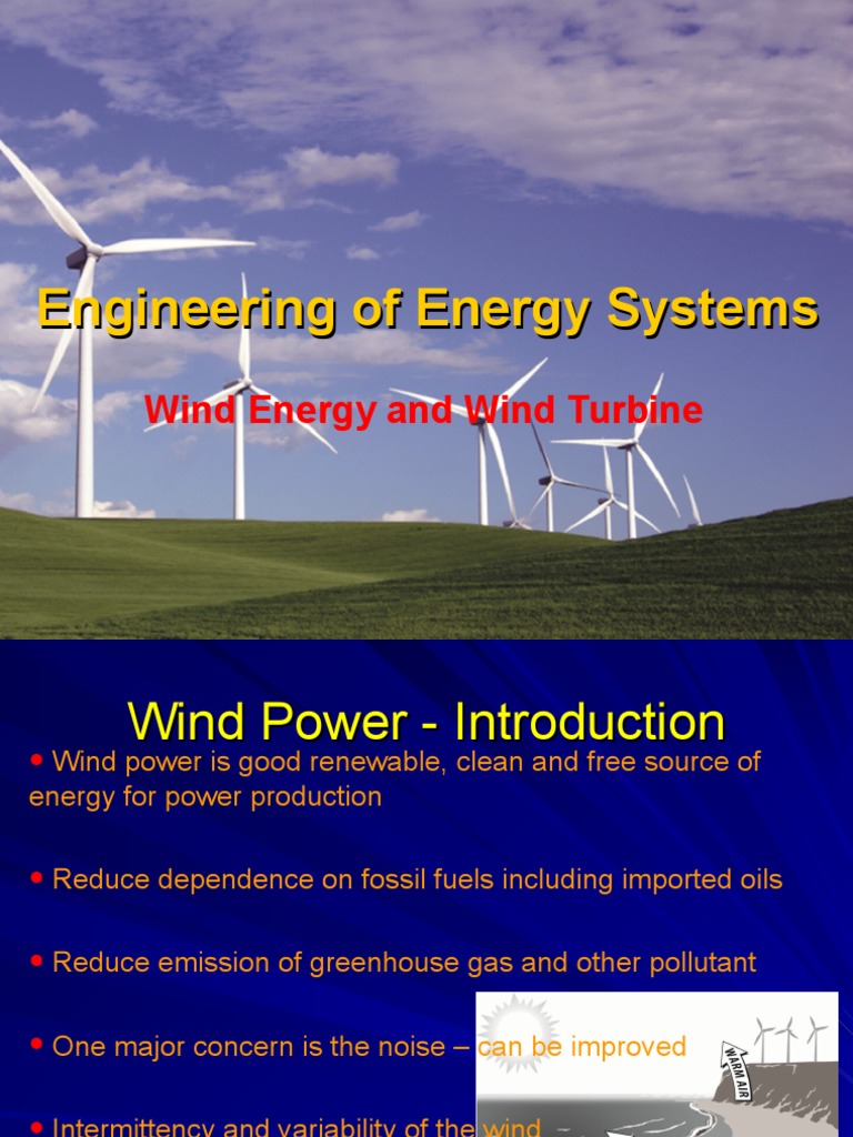 Lecture - 4 Wind Energy | PDF | Turbine | Wind Power