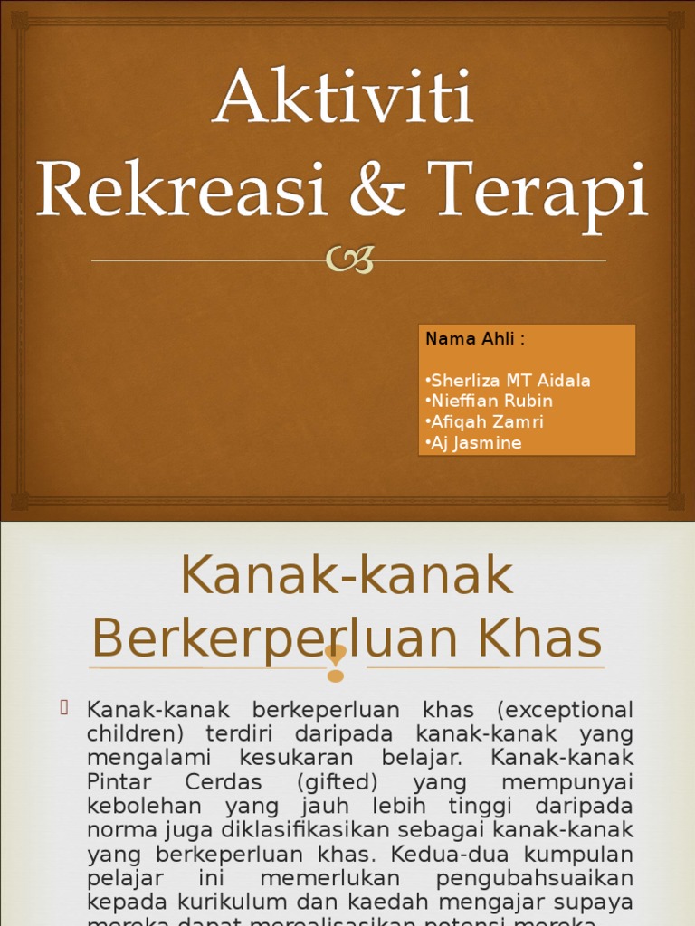 Aktiviti Rekreasi Dan Terapi | PDF