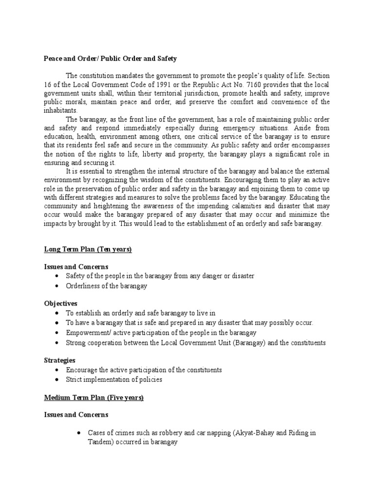 Peace and Order | PDF | Closed Circuit Television | Safety