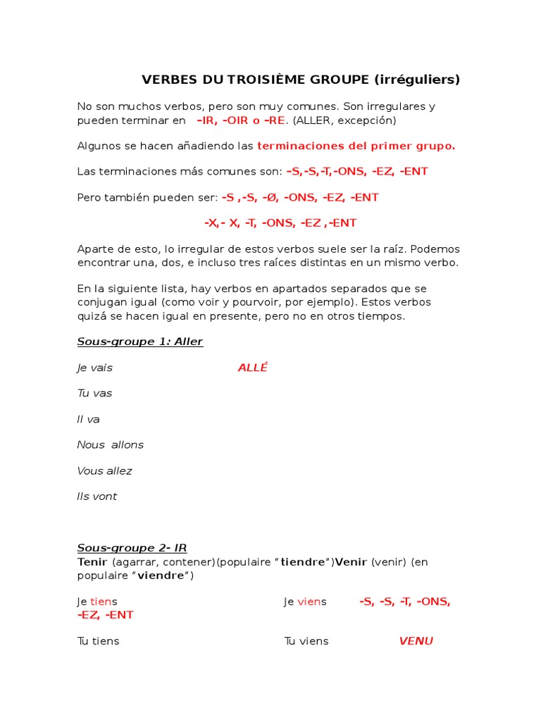 Verbes Troisième Groupe | PDF | Violencia
