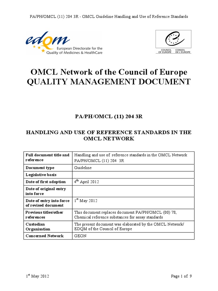 Reference Standard | PDF